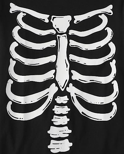 The Children's Place Boys All Holidays Long Sleeve Graphic T-Shirts Halloween Skeleton Glow Medium