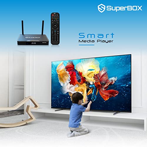 Authorized Seller 2023 Newest Super Box S3 PRO TV Box with Voice Remote,Detailed Install Instructions (2GB RAM + 32GB ROM)