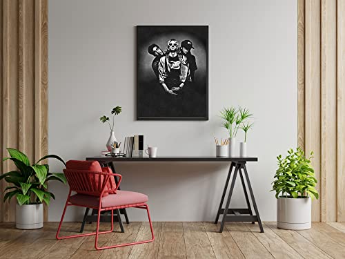 Nirvana Black And White Canvas Poster | Ready to Frame for Office, Living Room, Dorm, Kids Room, Bedroom, Studio, Printed On Real Cotton Canvas. Unwrapped Unframed (18x24)