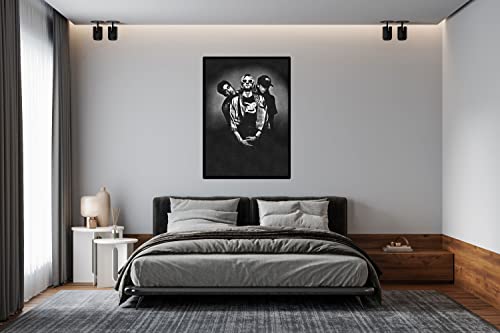 Nirvana Black And White Canvas Poster | Ready to Frame for Office, Living Room, Dorm, Kids Room, Bedroom, Studio, Printed On Real Cotton Canvas. Unwrapped Unframed (18x24)