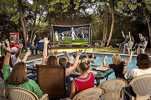 Recreation Series Complete Theater Kit! 11' Front and Rear Projection Screen with HD Optoma 1080p Projector, Sound System & Streaming Device w/WiFi (EZ-400)