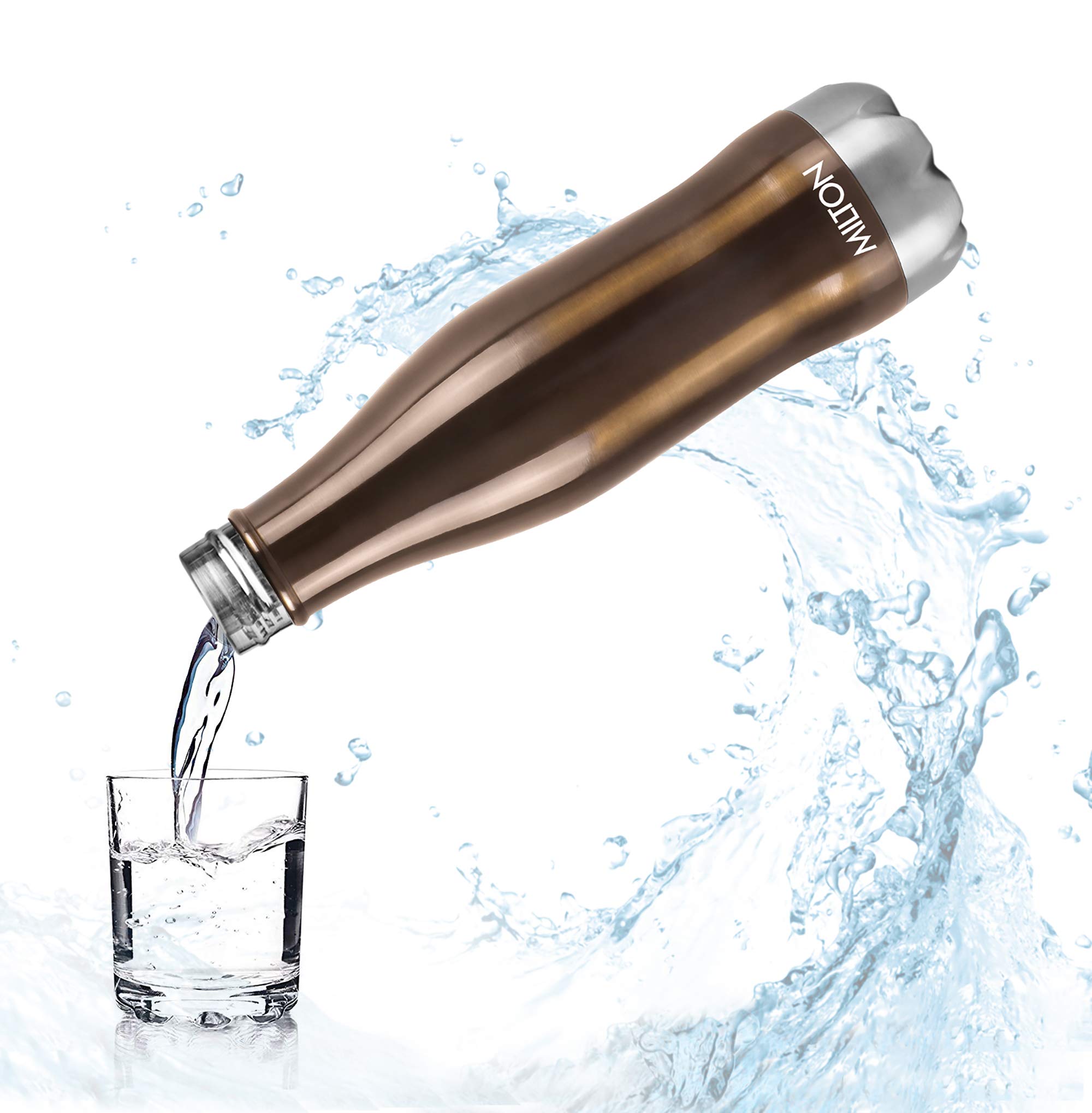 Milton Duke 1000 Thermosteel Hot and Cold Water Bottle, 920 ml, Coffee Brown