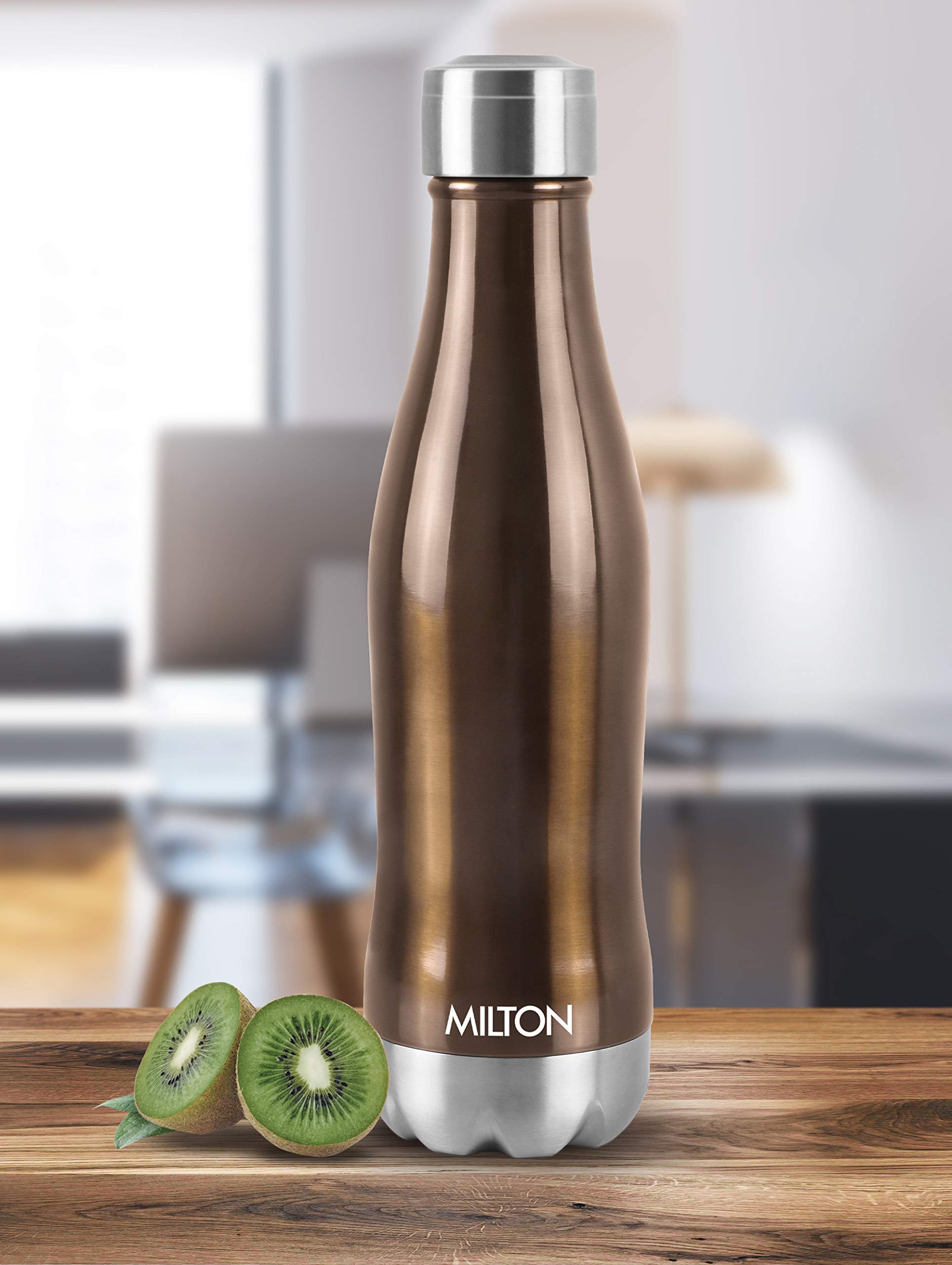 Milton Duke 1000 Thermosteel Hot and Cold Water Bottle, 920 ml, Coffee Brown