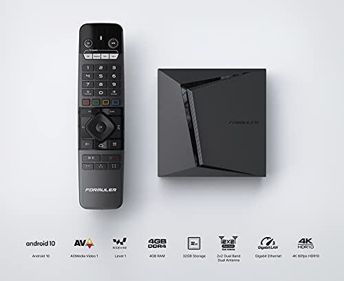 Dreamlink/Formuler Formuler Z10 Pro Max Android 10 Dual Band 5G Gigabit LAN 4GB Ram 32GB ROM 4K + Extra 7 Colours Wireless Keyboard + Extra Magnetic Phone Car Mount