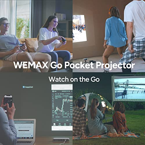 WEMAX Go Portable Laser Projector and 40 inch Portable Pullup Screen