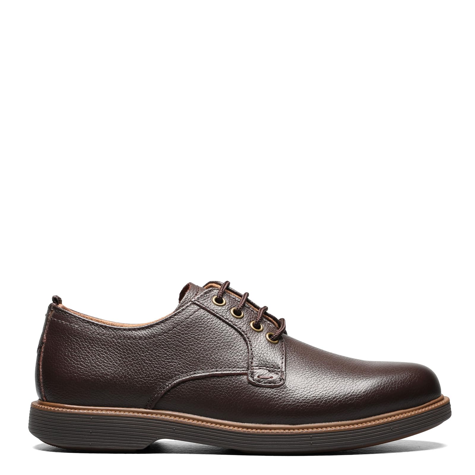 Florsheim Supacush Plain Toe Ox Jr Boys' Toddler-Youth Oxford, 3.5 M US Big Kid, Brown-Brown