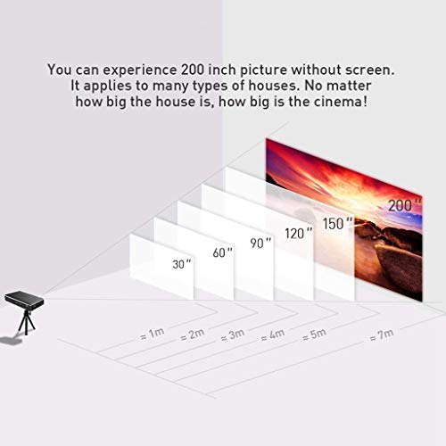 KXDFDC Mini Projector,Intelligent Portable Projector Laptop PC Projectors for Outdoor,4K Decoder