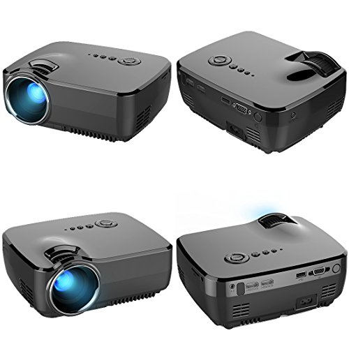 V2 LED LCD (WVGA) Mini Video Projector - International Version (No Warranty) - DIY Series - Black (FP8048V2-IV5)