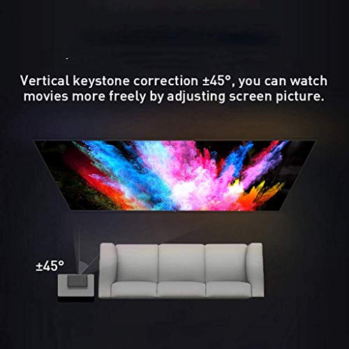 KXDFDC Mini Projector,Intelligent Portable Projector Laptop PC Projectors for Outdoor,4K Decoder
