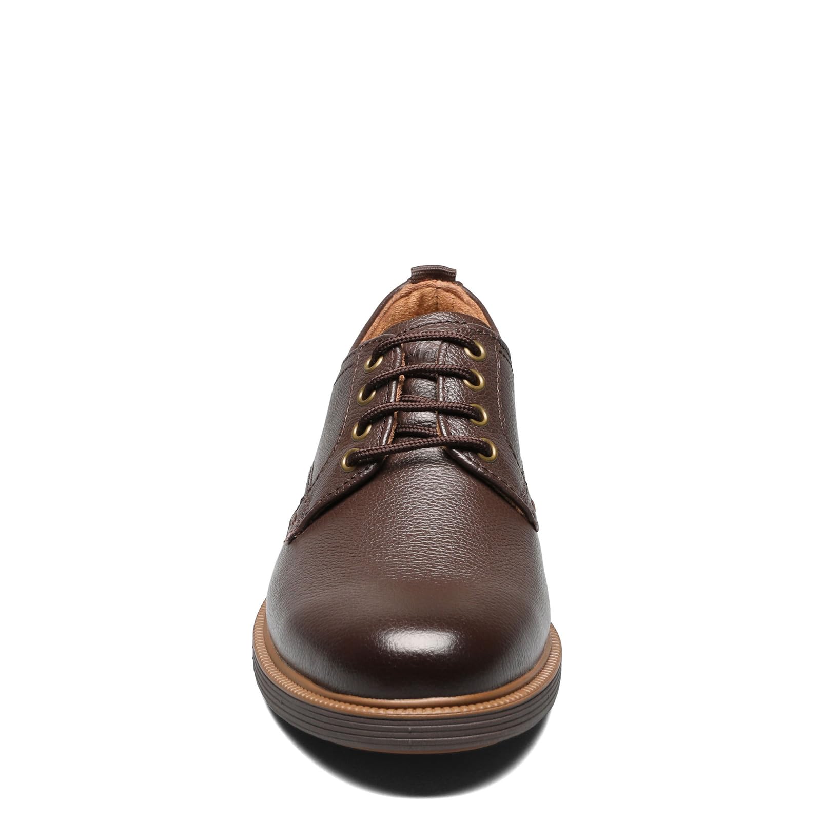 Florsheim Supacush Plain Toe Ox Jr Boys' Toddler-Youth Oxford, 3.5 M US Big Kid, Brown-Brown