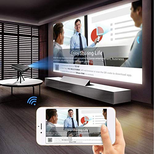 KXDFDC Mini Projector,Intelligent Portable Projector Laptop PC Projectors for Outdoor,4K Decoder