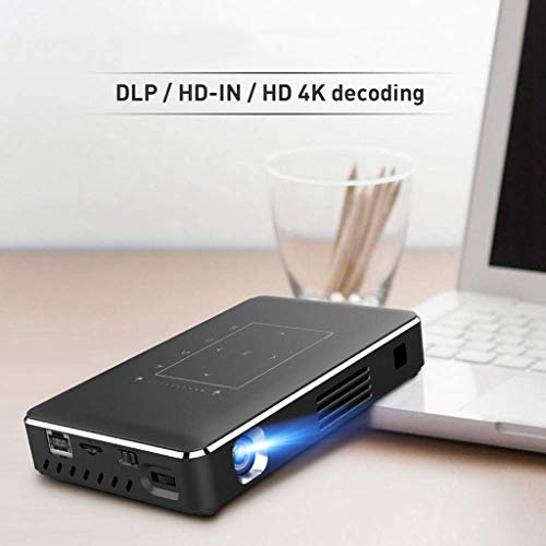 KXDFDC Mini Projector,Intelligent Portable Projector Laptop PC Projectors for Outdoor,4K Decoder