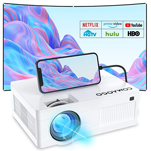 Projector 9500 Lumens, Mini Movie Portable Projectors + Ceiling Wall Mount Hanger for Mini Projector