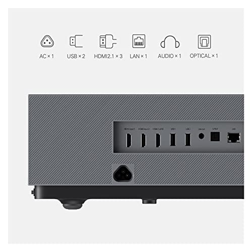 4K Ultra HD Projector Global Version 2800 ANSI Lumen TV WiFi 6.0 for Home Theater Projector (Color : T1)
