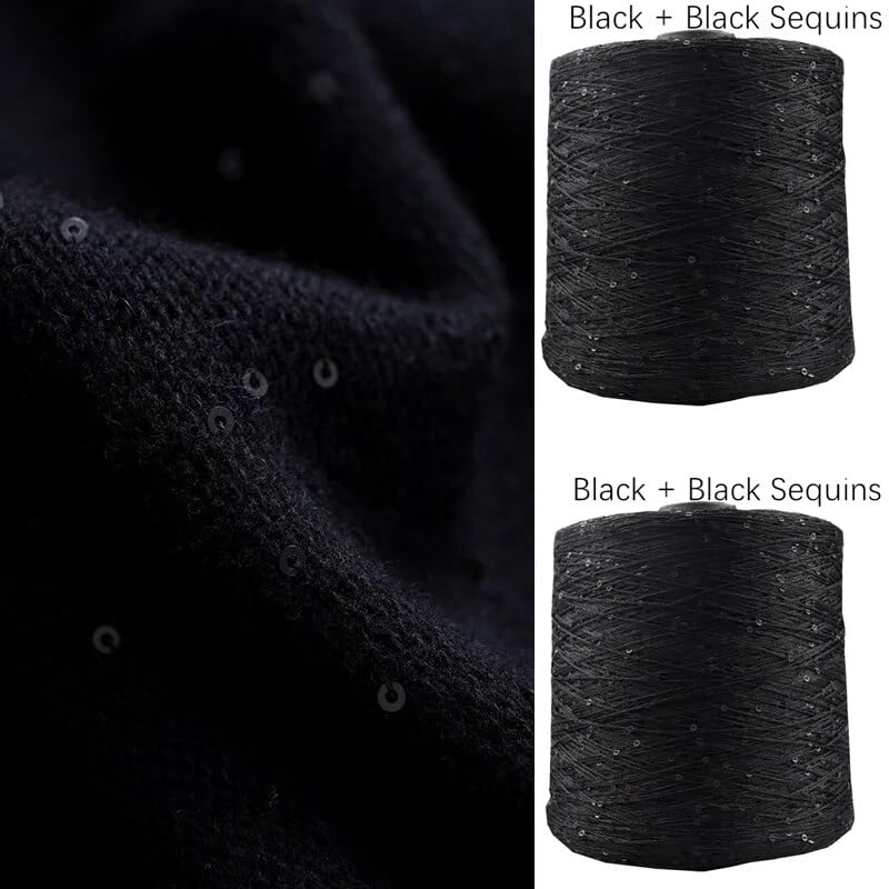 1000g/Ball 7000M Summer ice Silk Mercerized Yarn Special Sequin Yarn DIY Hand Woven Rag Doll Knitting Wool Blanket (Color : 43)