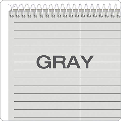 TOPS Prism Steno Books, 6" x 9", Gregg Rule, Gray Paper, 80 Sheets, Perforated, 4 Pack (80274)