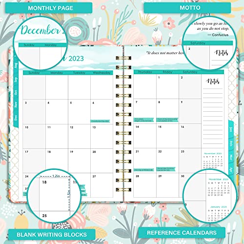 Planner 2023-2024 - Weekly Monthly Planner 2023-2024, July 2023 - June 2024, 12 Monthly Weekly Planner with Tabs, Hardcover, 6.4ββ x 8.3'' Calendar Planner with Elastic Closure, Inner Pocket