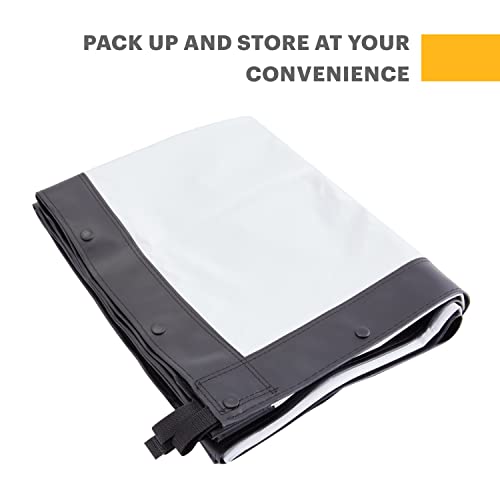 KODAK 150” Replacement Projector Screen | Fast Fold High Contrast White Projection Backdrop for Outdoor & Indoor Movies in Front Projection | Easy Clean Glare Proof, Wrinkle Free Fabric