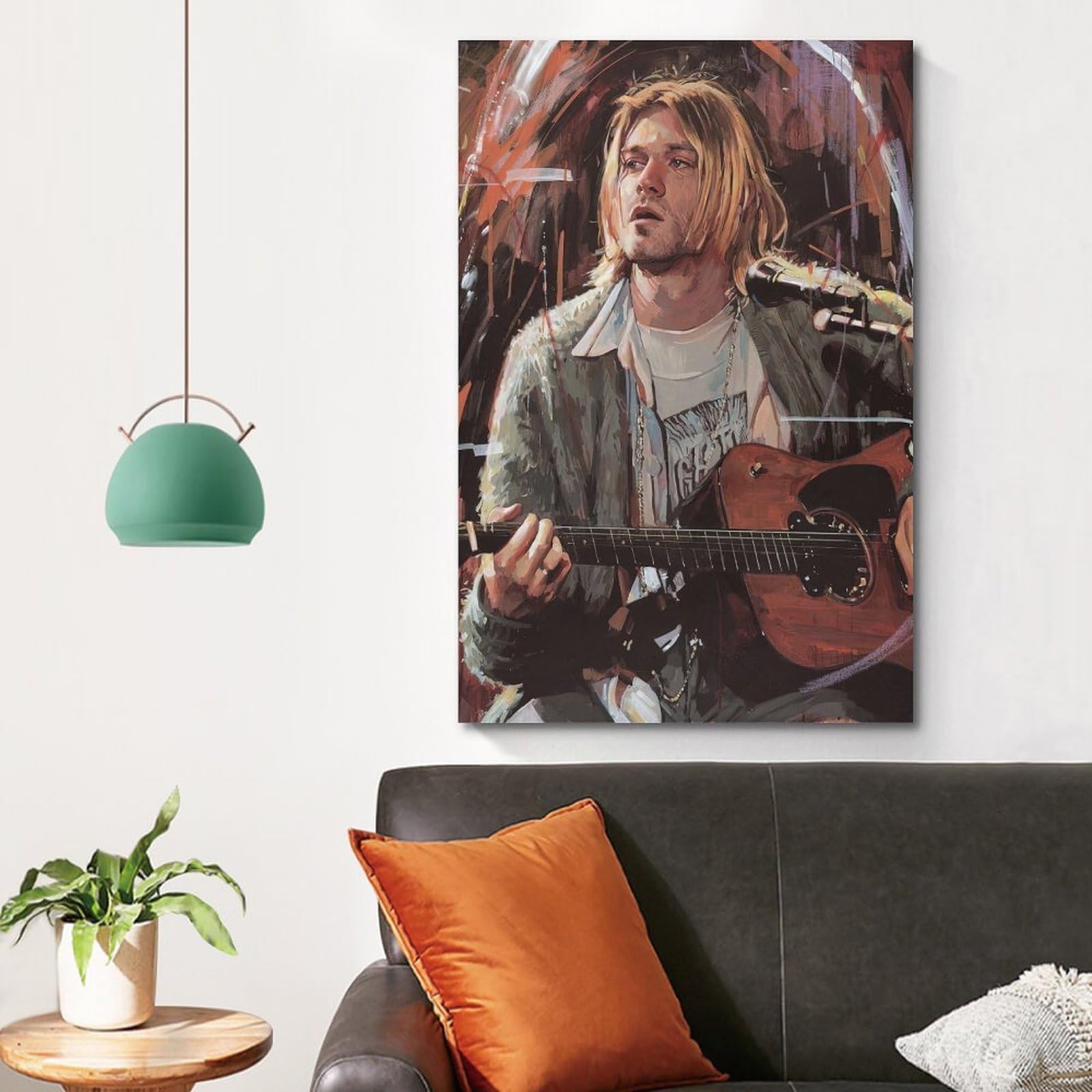 TARVIK Kurt Donald Cobain Poster ROCK Poster Art Decor Painting Aesthetic Wall Art Canvas for Bedroom Decor 16x24inch(40x60cm) 4