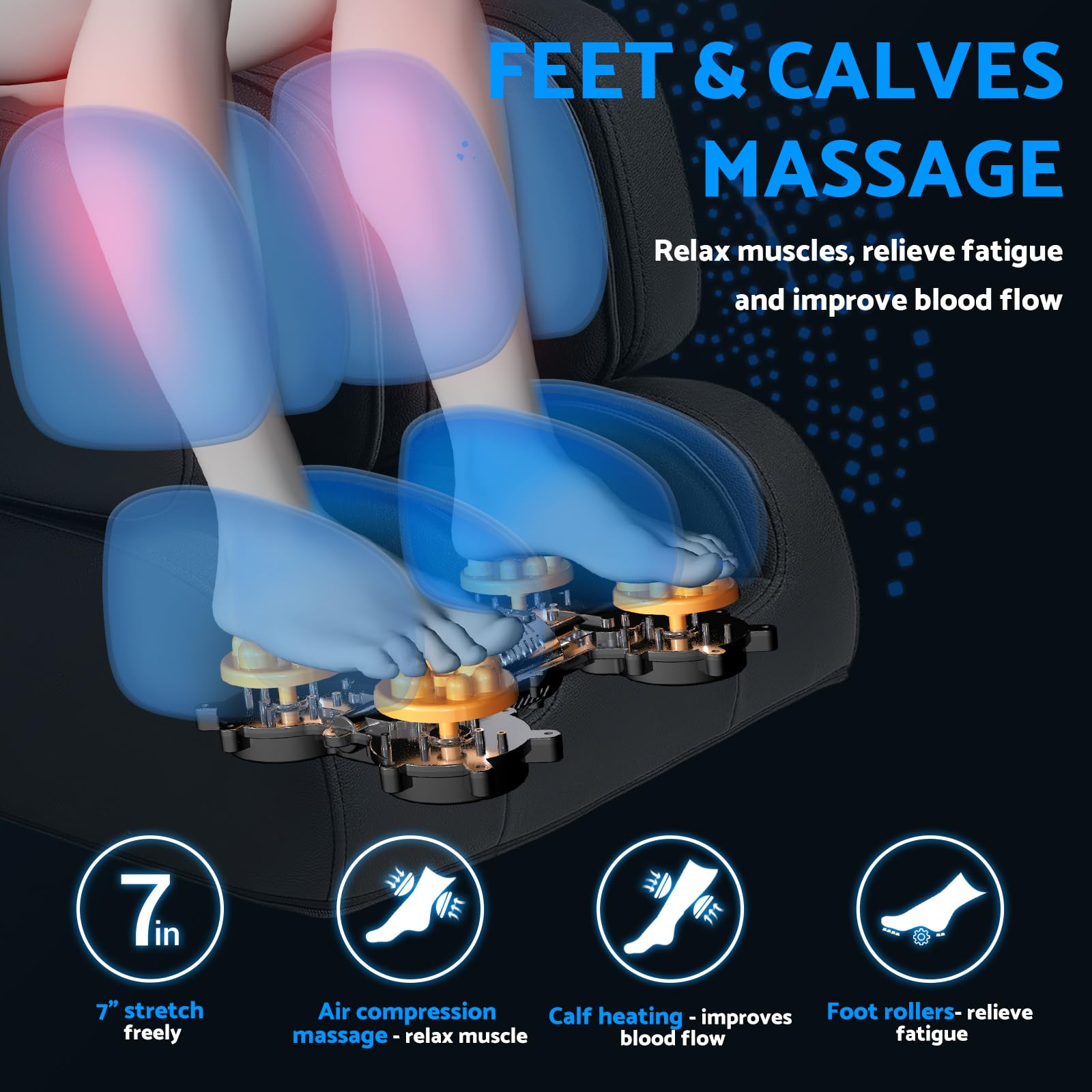 Massage Chair, Zero Gravity Full Body Massage Chair Extra Large Shiatsu Recliner w/ 14 Massage Points, Lumbar & Calf Heating, 20 Auto Modes, Air Compression, Bluetooth Speaker, Touch Screen Controller