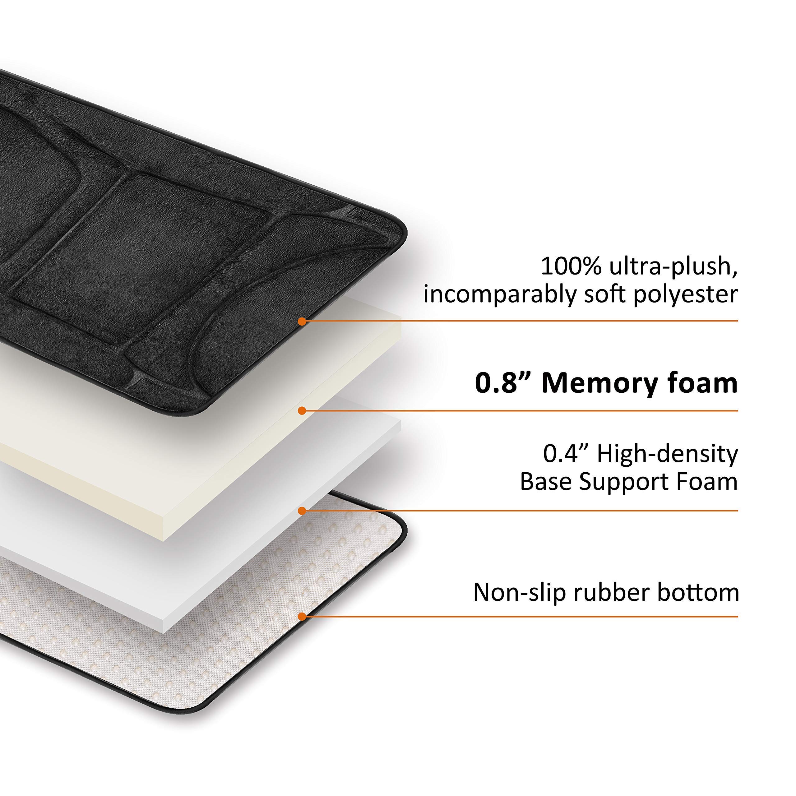Snailax Memory Foam Vibration Massage Seat Cushion, Back Massage Pad with Heat,2 Heat Levels & 6 Vibration Massage Nodes, Seat Massager for Home Office Chair, Grey