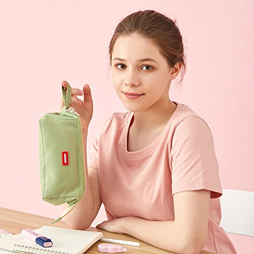 CICIMELON Pencil Case Large Capacity Pouch Pen Bag for School Teen Girl Boy Men Women (Green)