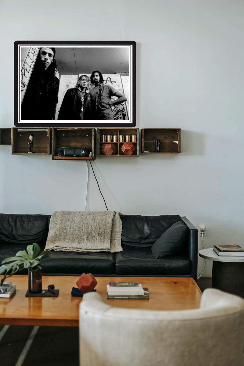 Nirvana Poster, Backstage, Kurt Cobain, 1990s, Grunge Music, Art Print