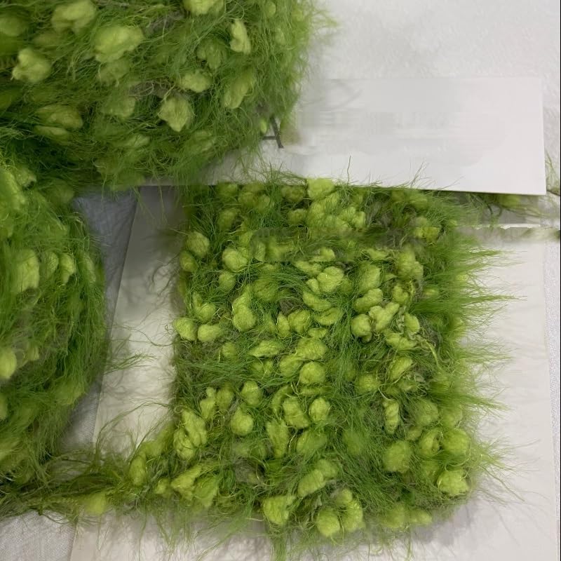 125g/roll Green Yarn Tricot Wool Blends DIY Hand Knitting Features Hand Mixed Plush Yarn Wool Ball Crochet Woven Hairpin Sweater (Color : 04 125g)