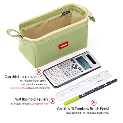 CICIMELON Pencil Case Large Capacity Pouch Pen Bag for School Teen Girl Boy Men Women (Green)