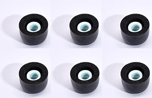 BLLQ Replecemnt Memory Foam Tips Compatible with Sony WF-1000XM4, Fit in Charging Case, Reducing Noise Earbuds Foam Ear Tips, 3 Pairs [Large Size] Foam Black L (Foam Tip XM4L)