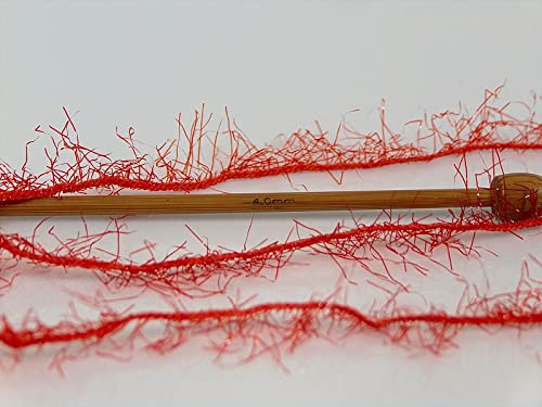 Sparkle Soft Red - Ice Yarns Metallic Lurex Nylon Eyelash Yarn 50gr 153yds