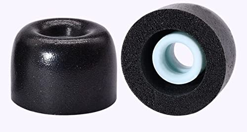 BLLQ Replecemnt Memory Foam Tips Compatible with Sony WF-1000XM4, Fit in Charging Case, Reducing Noise Earbuds Foam Ear Tips, 3 Pairs [Large Size] Foam Black L (Foam Tip XM4L)