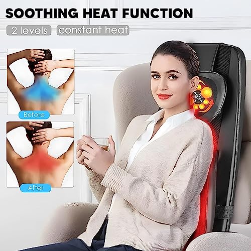 Mercy TOP Massage Chair Pad Massagers for Neck and Back Gifts for Men Women Mom Dad Massager Chair Pad for Back for Home Office use