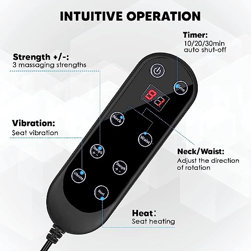 Mercy TOP Massage Chair Pad Massagers for Neck and Back Gifts for Men Women Mom Dad Massager Chair Pad for Back for Home Office use