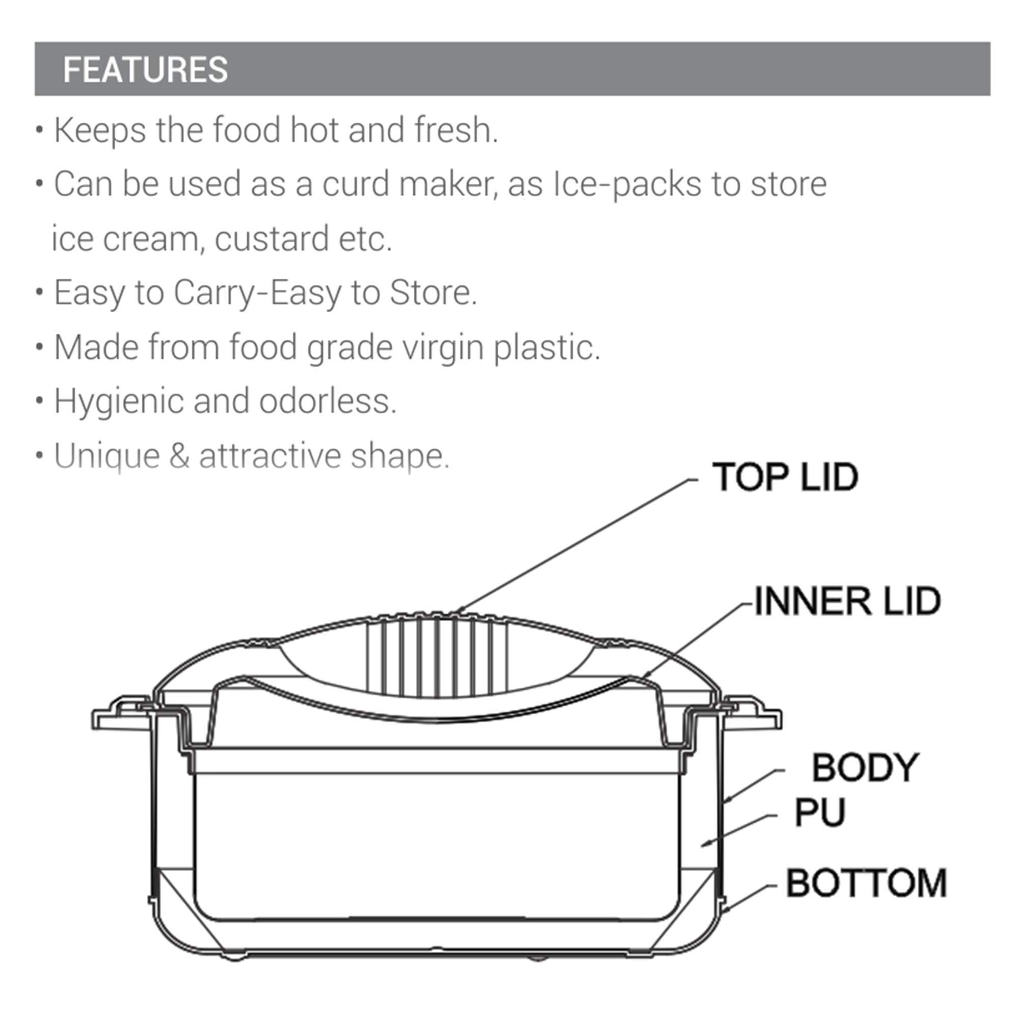 Milton Orchid 1000 Casserole 790 ml, Dark-Brown