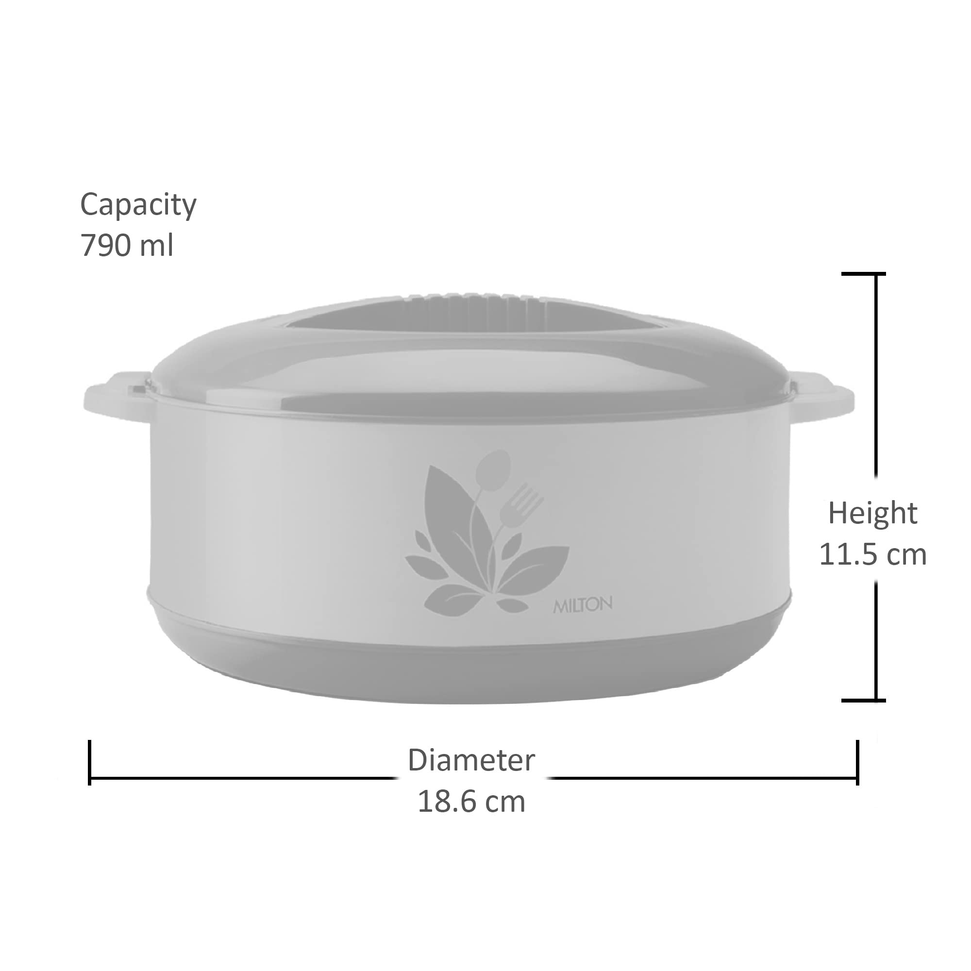 Milton Orchid 1000 Casserole 790 ml, Dark-Brown