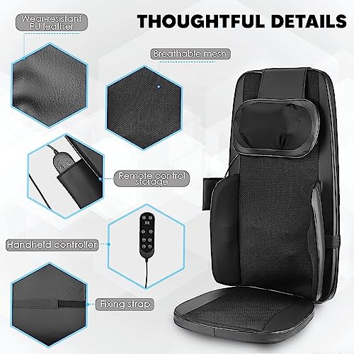 Mercy TOP Massage Chair Pad Massagers for Neck and Back Gifts for Men Women Mom Dad Massager Chair Pad for Back for Home Office use