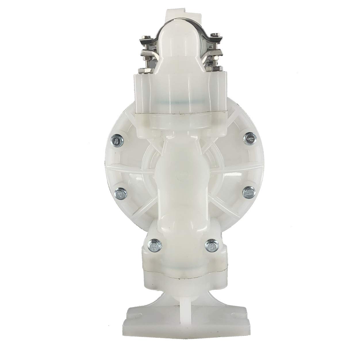 HOTSTORE Double Diaphragm Pump, Air-Operated Double Diaphragm Transfer Pump Polypropylene 72GPM,125 PSI, 1" Inlet &Outlet, 1/2" Air Inlet for Chemical Industrial Use (QB-25PP)