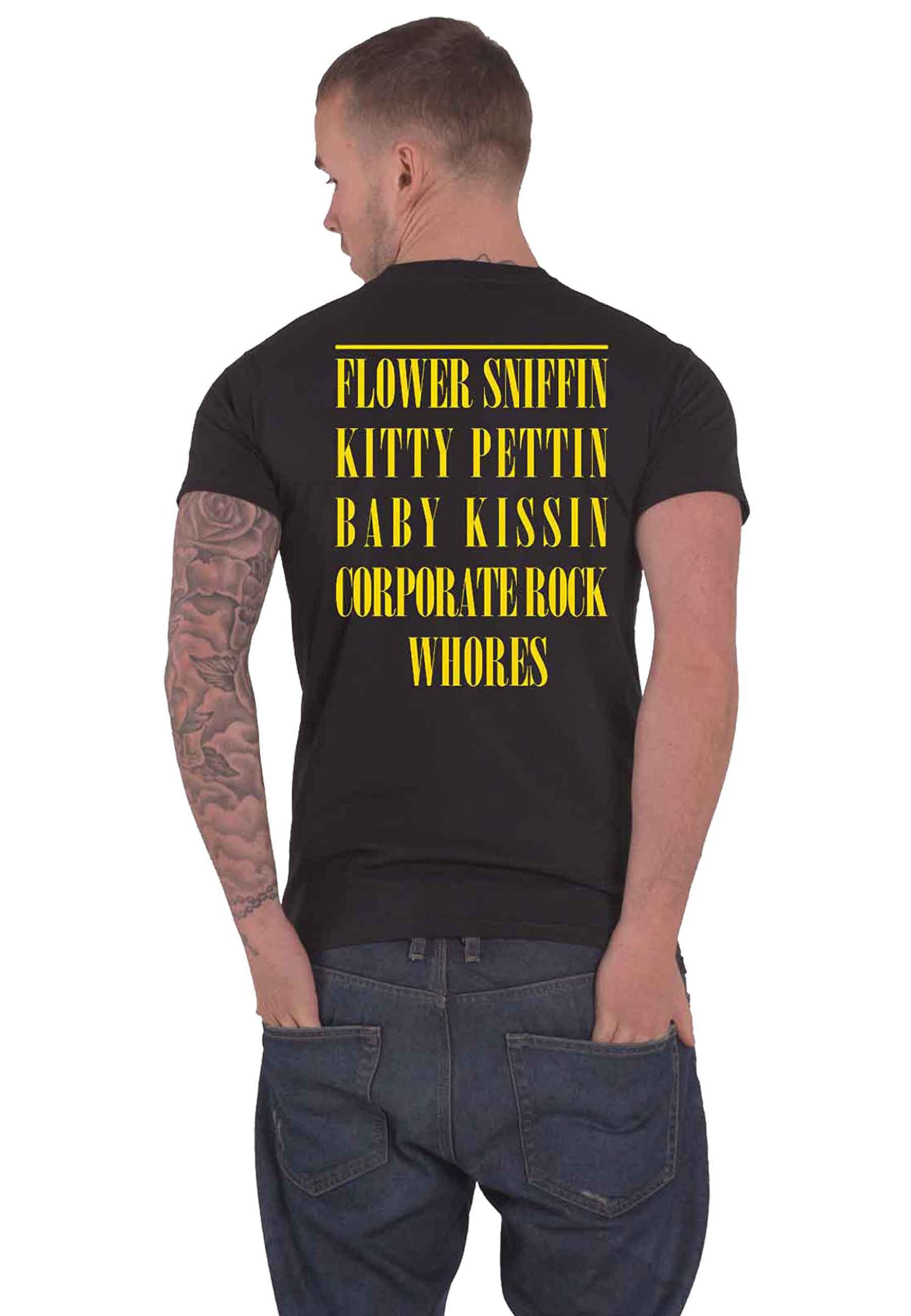Nirvana T Shirt Flower Sniffin Band Logo Nevermind Official Mens Black Size XXXXXL