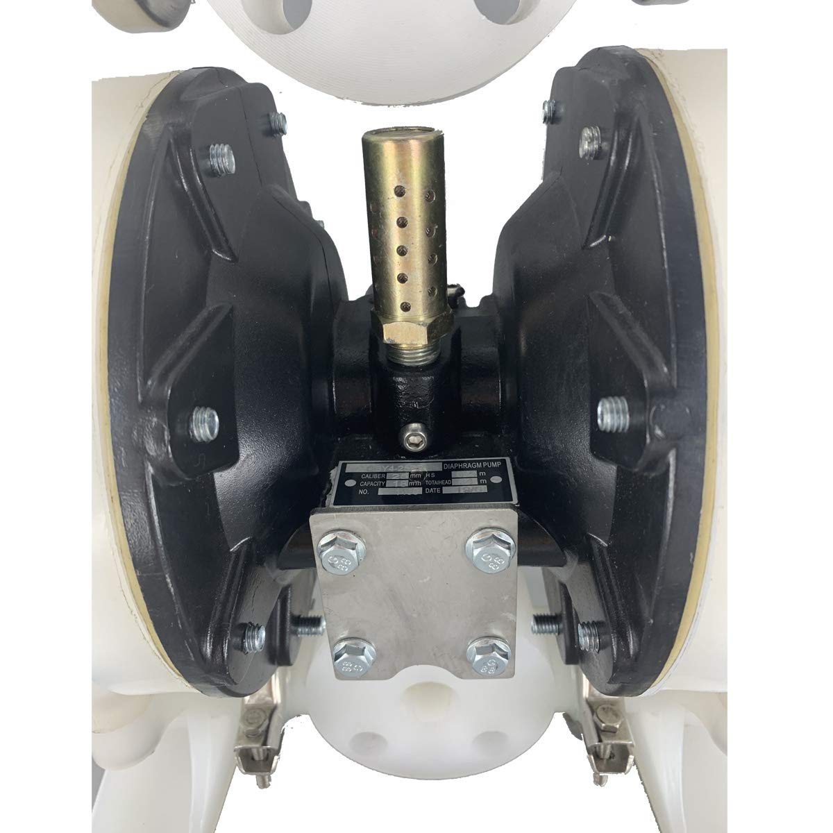 HOTSTORE Double Diaphragm Pump, Air-Operated Double Diaphragm Transfer Pump Polypropylene 72GPM,125 PSI, 1" Inlet &Outlet, 1/2" Air Inlet for Chemical Industrial Use (QB-25PP)