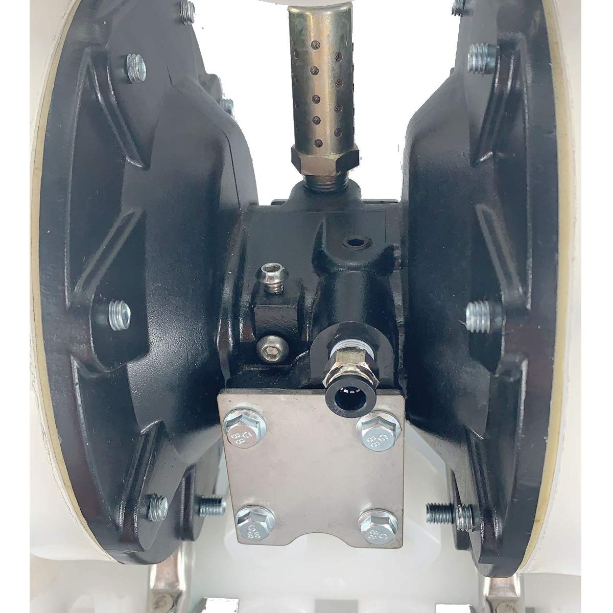 HOTSTORE Double Diaphragm Pump, Air-Operated Double Diaphragm Transfer Pump Polypropylene 72GPM,125 PSI, 1" Inlet &Outlet, 1/2" Air Inlet for Chemical Industrial Use (QB-25PP)