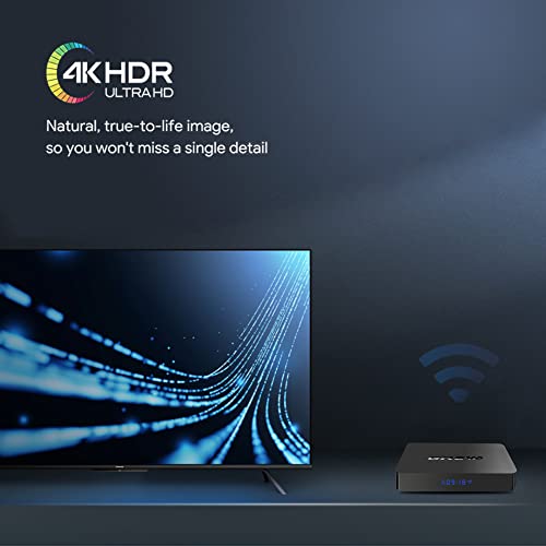 GREVA Android 11 TV Box 2GB RAM 16GB ROM Support Dual Band WiFi 2.4G/5G Voice Remote Control BT 5.0 4K HDR Smart Streaming Media Player