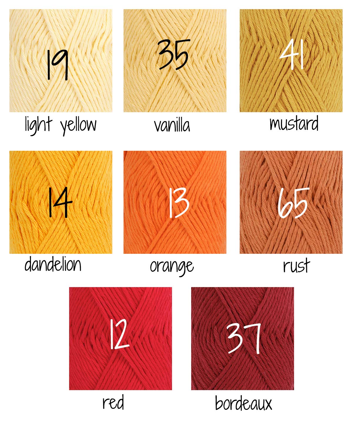 100% Cotton Knitting and Crochet Yarn, 4 or Medium, Aran Weight, Drops Paris, 1.8 oz 82 Yards per Ball (41 Mustard)