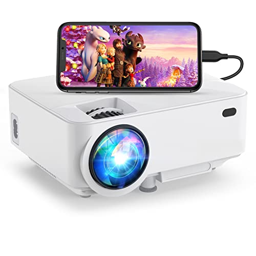 HAPPRUN Projector, Portable Projector with WiFi, 2023 Upgraded 1080P FHD Supported Outdoor Movie Projector, Home Theater Movie Projector Compatible with HDMI, Fire Stick, USB, AV, PS5
