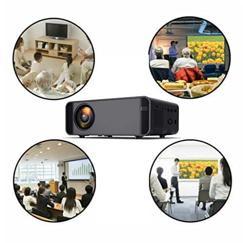 WENLII Black Portable Projector High Definition Mobile Phone Same Screen Projector Home Theater Projector
