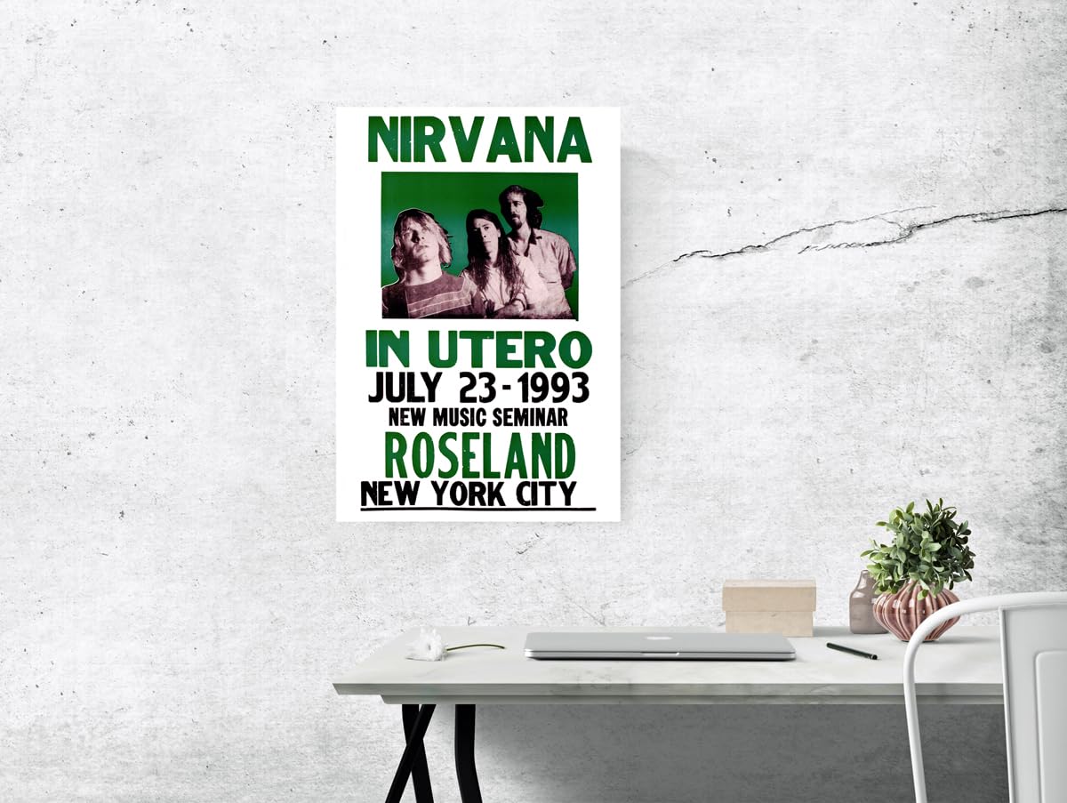 Nirvana Concert Poster, New York City, Kurt Cobain, Grunge Music, Art Print