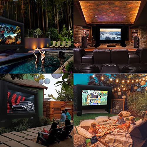 Xmaybang 14ft Inflatable Movie Projector Screen, Outdoor Projector Screen, Front/Rear Projection, Including Blower, Pedestal, Straps and Storage Bag