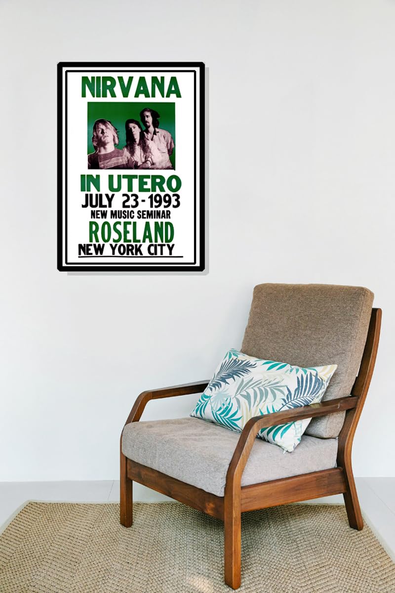 Nirvana Concert Poster, New York City, Kurt Cobain, Grunge Music, Art Print