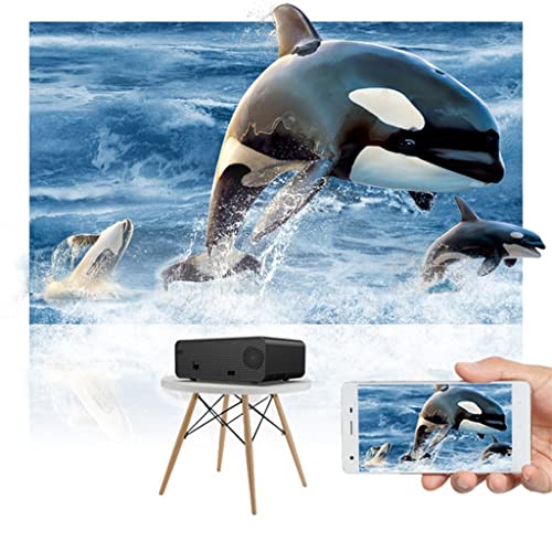 WENLII Black Portable Projector High Definition Mobile Phone Same Screen Projector Home Theater Projector