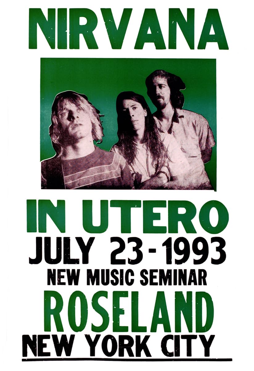 Nirvana Concert Poster, New York City, Kurt Cobain, Grunge Music, Art Print